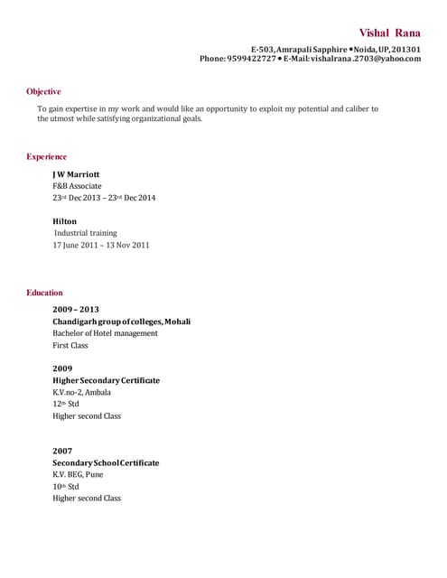 RESUME YOGENDRA. | PDF