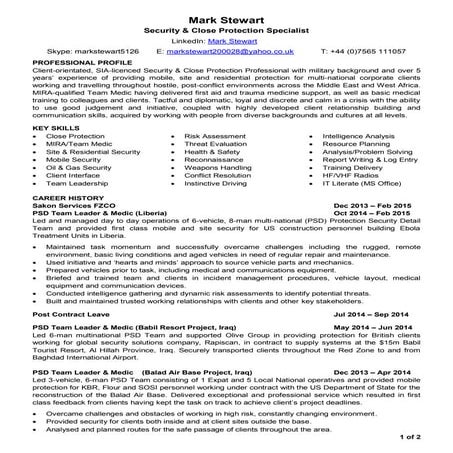 Mark Stewart CV | PDF