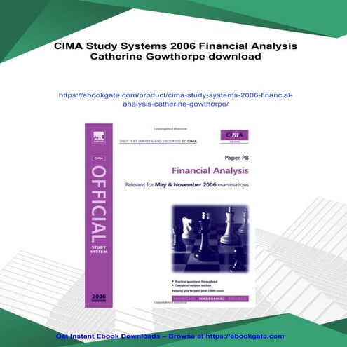 CIMA Study Systems 2006 Financial Analysis Catherine Gowthorpe | PDF