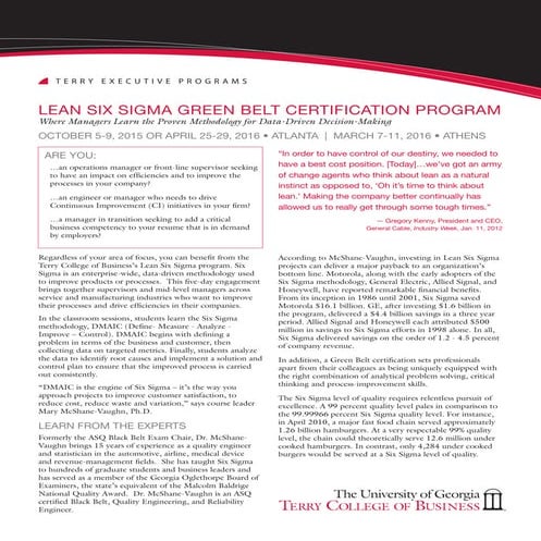 Lean-Six-Sigma-Green-Belt-Certification | PDF