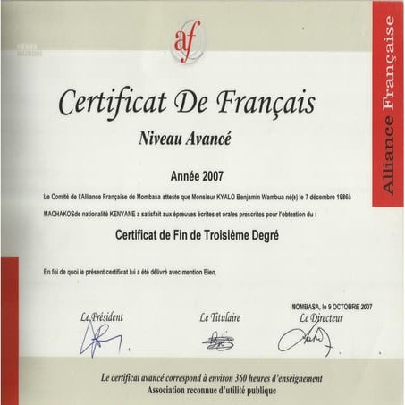 FRENCH CERT | PDF