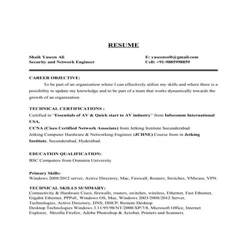 satish new cv | DOCX