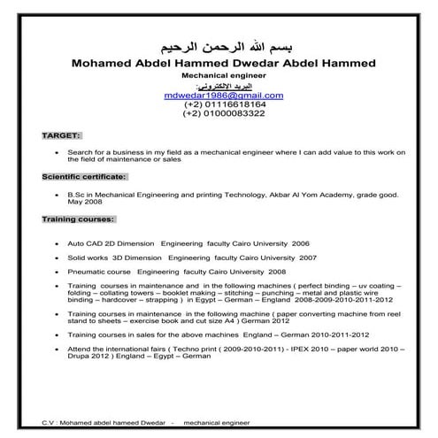 Mohamed Abd El Hamid | PDF | Business | Business and Finance