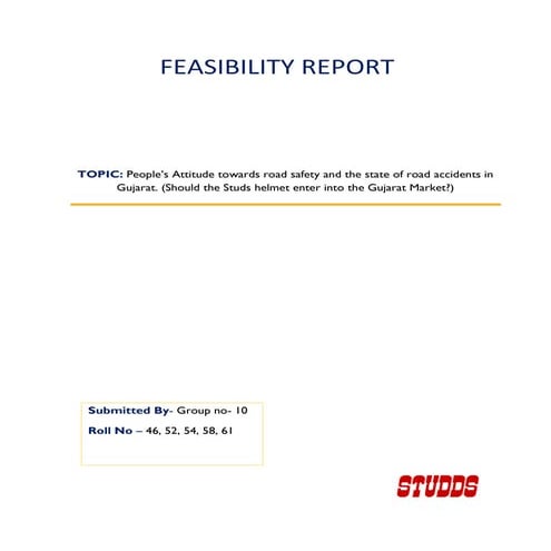 Feasibility Report Writing | PDF