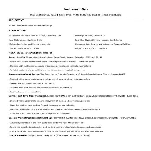 Jaehwan_Kim_Resume | PDF