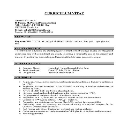 UPDATED CV EXP | PDF