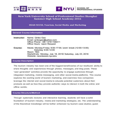 Course Syllabus (HSAD-N150) | DOCX