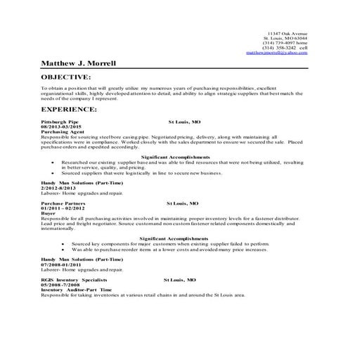 Mike Carter Resume | DOC