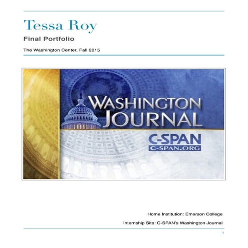 Senate Internship Portfolio Pdf