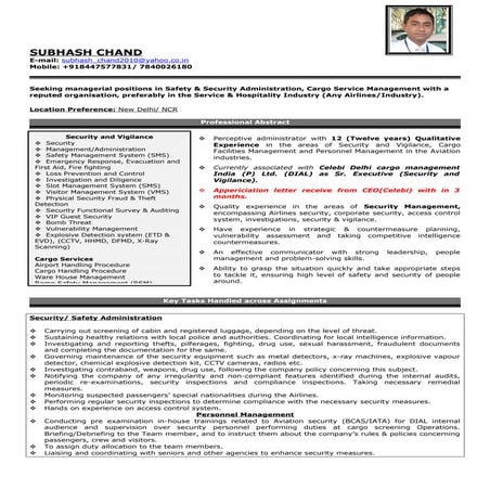 CV- Subhash Chand 12 | PDF