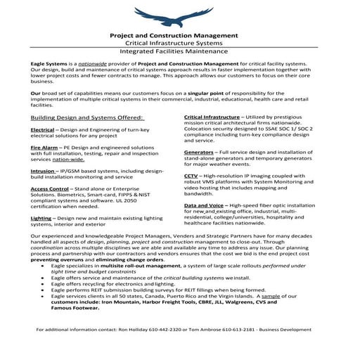 Eagle Systems Overview with Logos 192017 | PDF