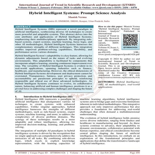 Hybrid Intelligent Systems Prompt Science Analysis | PDF | Technology ...
