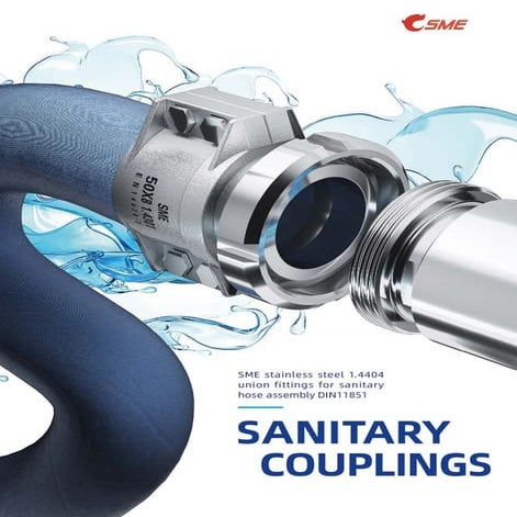 SME Sanitary Union Couplings Hygienic Fittings SS316L 1.4404 DIN11851 ...