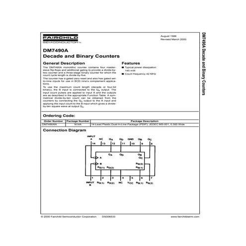 DataSheet 74ls90 | PDF