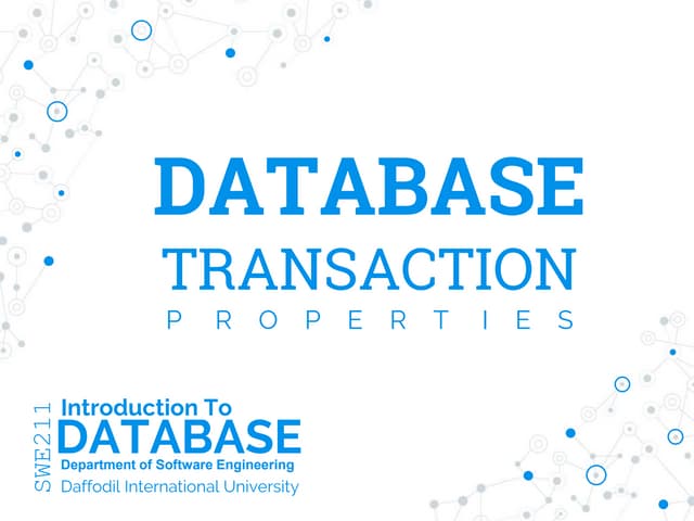 Acid Database Transaction Properties Pptx Databases Computer