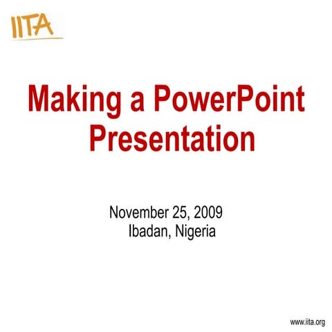 Making a PowerPoint Presentation | PPT