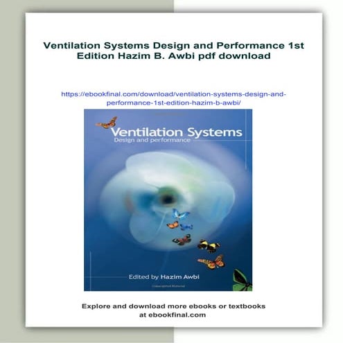 Ventilation Systems Design and Performance 1st Edition Hazim B. Awbi | PDF