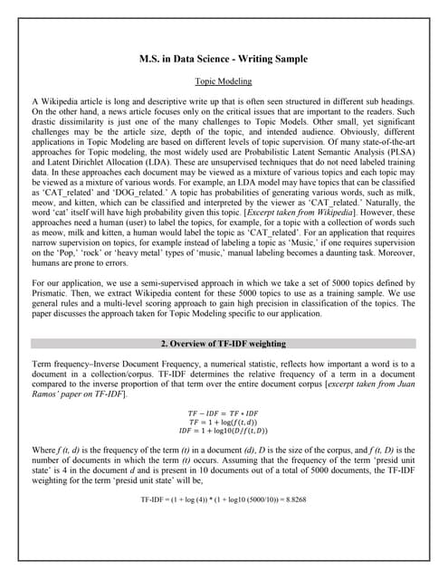 NLP Project: Paragraph Topic Classification | PDF