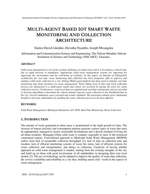 SMART DUSTBIN FOR SMART CITIES | PPT