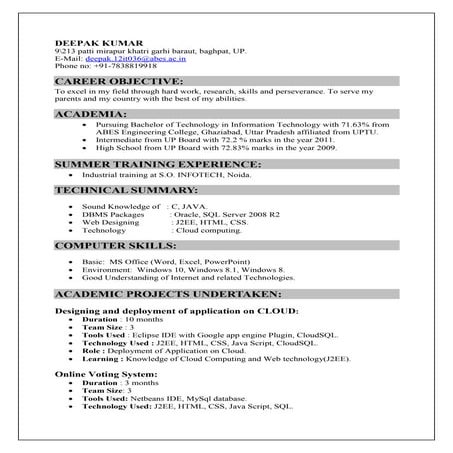 Deepak_resume | PDF