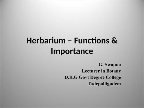 Herbarium | PPT