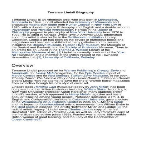 Terrance-Lindall Biography New York Art World-Surrealmageddon Visual ...