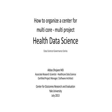 Data Science Governance in Healthcare | PPT