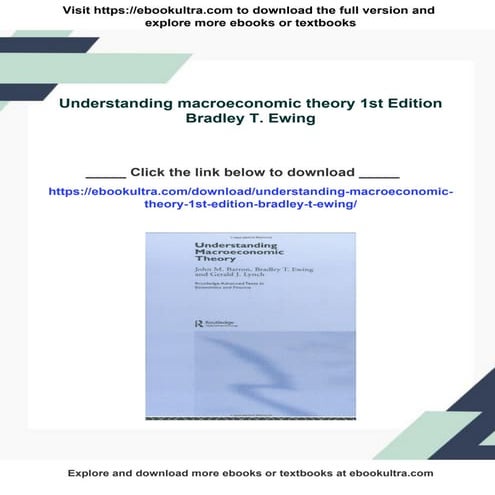 Understanding macroeconomic theory 1st Edition Bradley T. Ewing | PDF