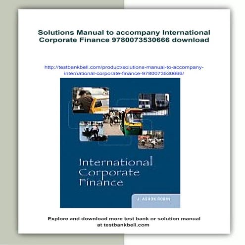 Solutions Manual to accompany International Corporate Finance ...