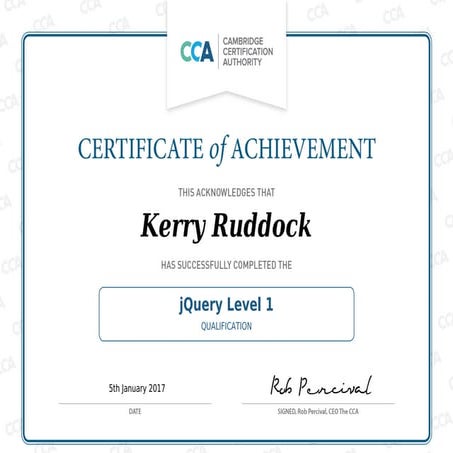 CCA-Certificate-jQuery Level 1 | PDF