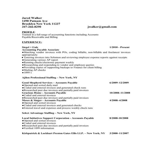 Jared Walker Resume 2016 | DOC