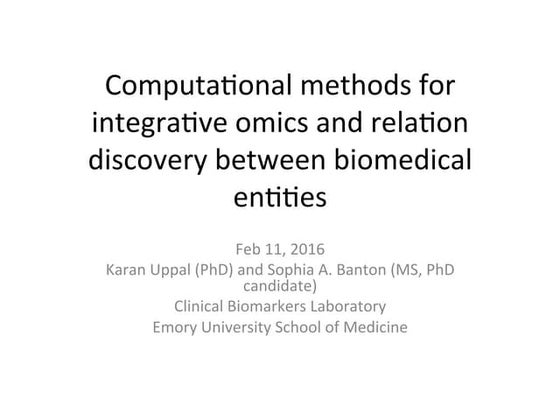 Multi-omics Pathway Visualization | PPT