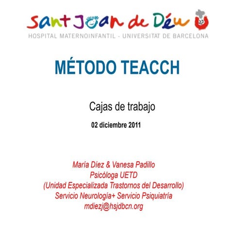 Cajas de trabajo modelo TEACCH estructura | PDF