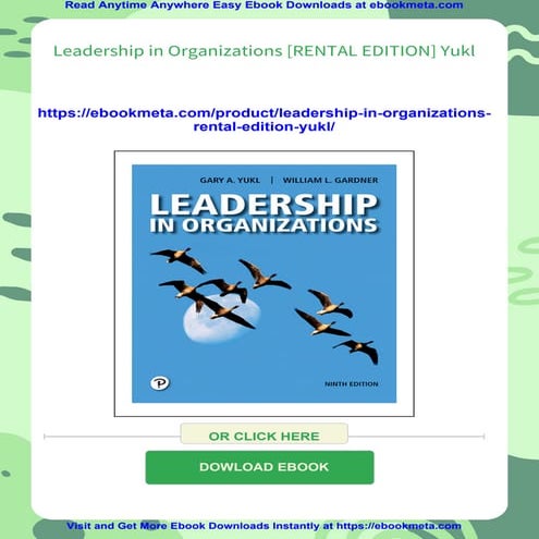 Leadership in Organizations [RENTAL EDITION] Yukl | PDF