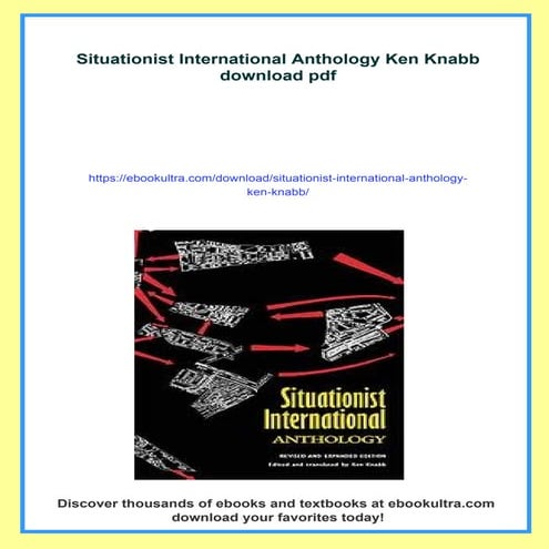 Situationist International Anthology Ken Knabb | PDF