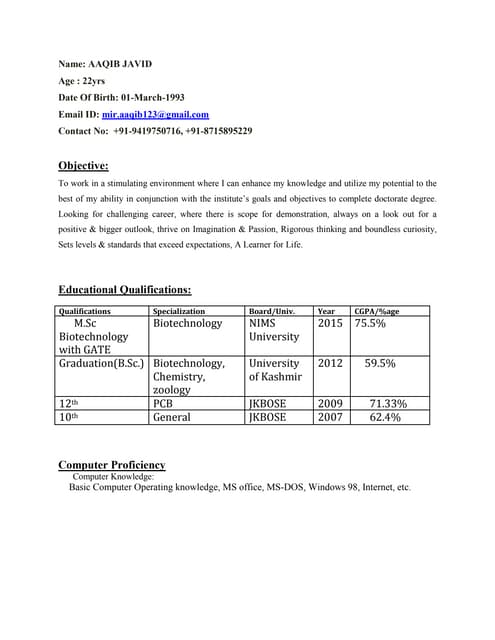 Divya cv Final pdf | PDF | Biotech and Biomedical Industry | Industries