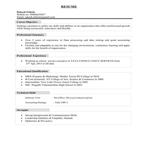 rakesh resume 1 | PDF