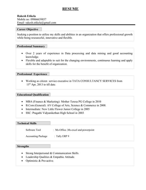 resume official | RTF