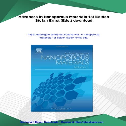 Advances in Nanoporous Materials 1st Edition Stefan Ernst (Eds.) | PDF