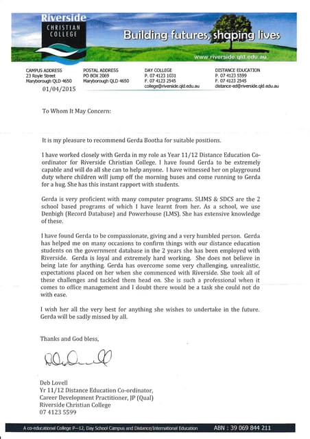 Letter of Reference - A. Archuleta | PDF