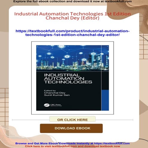 Industrial Automation Technologies 1st Edition Chanchal Dey (Editor) | PDF
