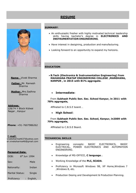 vijay cv | PDF
