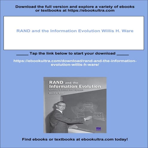 RAND and the Information Evolution Willis H. Ware | PDF