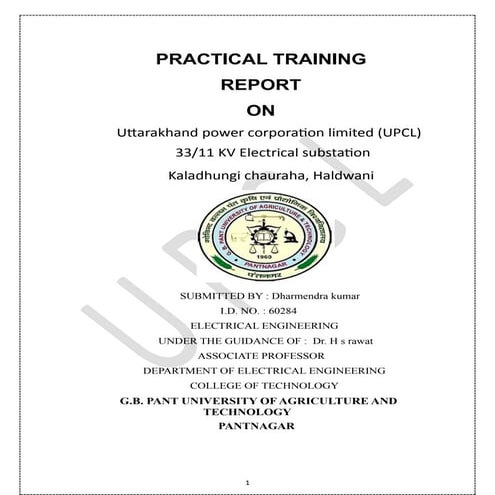 220KV Substation Training Report | PDF