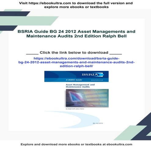 BSRIA Guide BG 24 2012 Asset Managements and Maintenance Audits 2nd ...