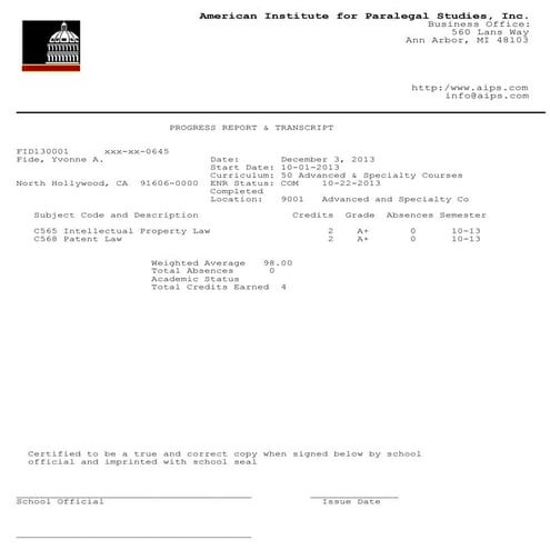 transcript fide | PDF