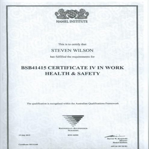 BSB41415 - Certificate IV in Work Health & Safety | PDF