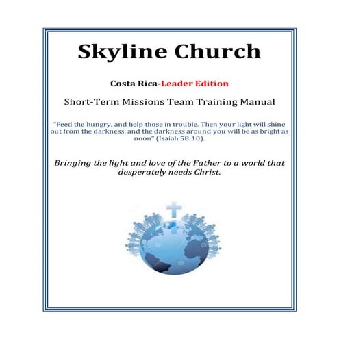 Skyline Church-Training Manual-General | DOCX