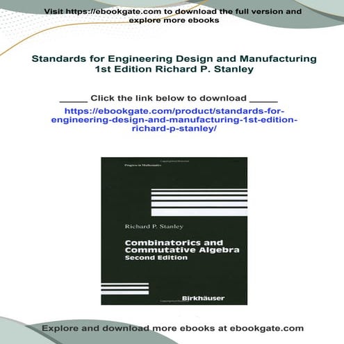 Download Full Standards for Engineering Design and Manufacturing 1st ...