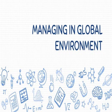 Managing in Global Environment | PPT